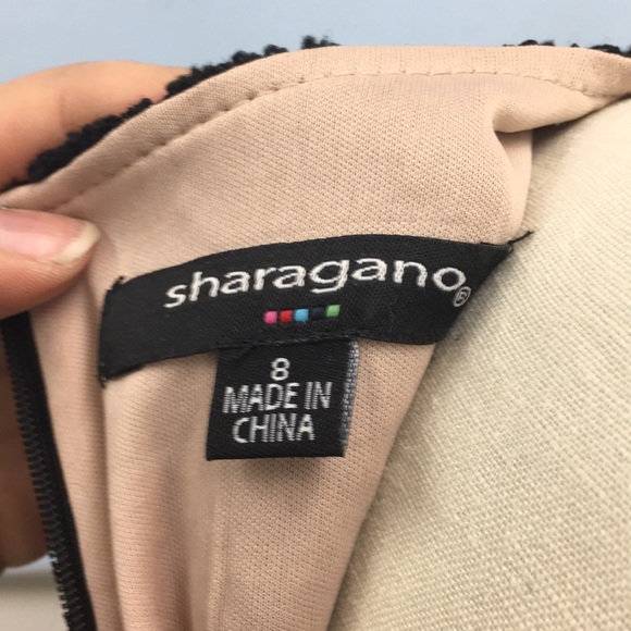 Sharagano | Dresses | Sharagano Black Lace Dress Size 8 | Poshmark